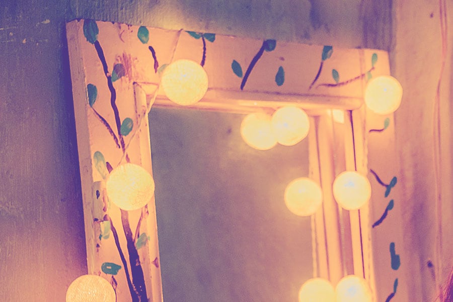How To Add Stick On Lights To A Mirror